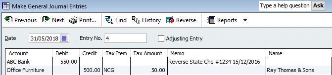 Reversing Unpresented Cheques or Bank Transactions in Reckon Accounts ...